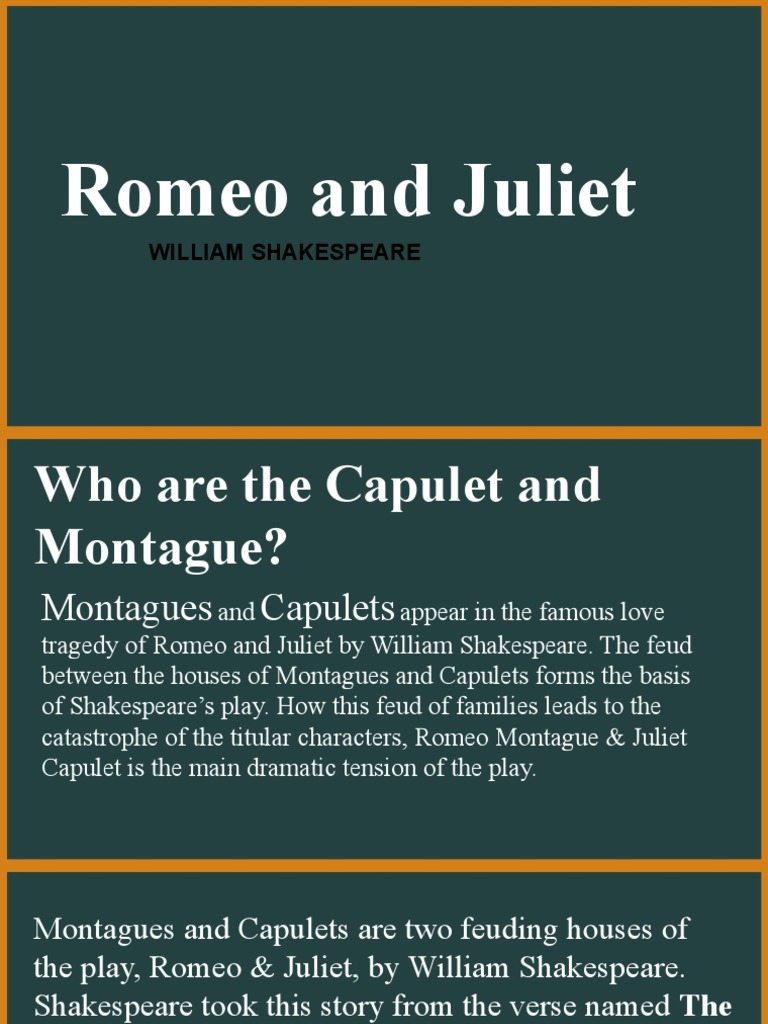 Montagues vs Capulets in Romeo & Juliet | PDF | Characters In Romeo And ...