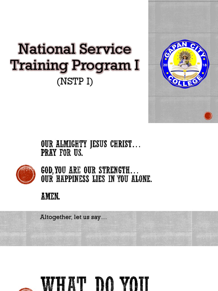 NSTP Chapter 1 Introduction | PDF