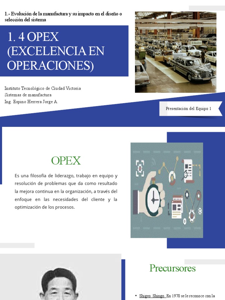 1.4 - Opex | PDF | Lean Manufacturing | Sector secundario de la economía