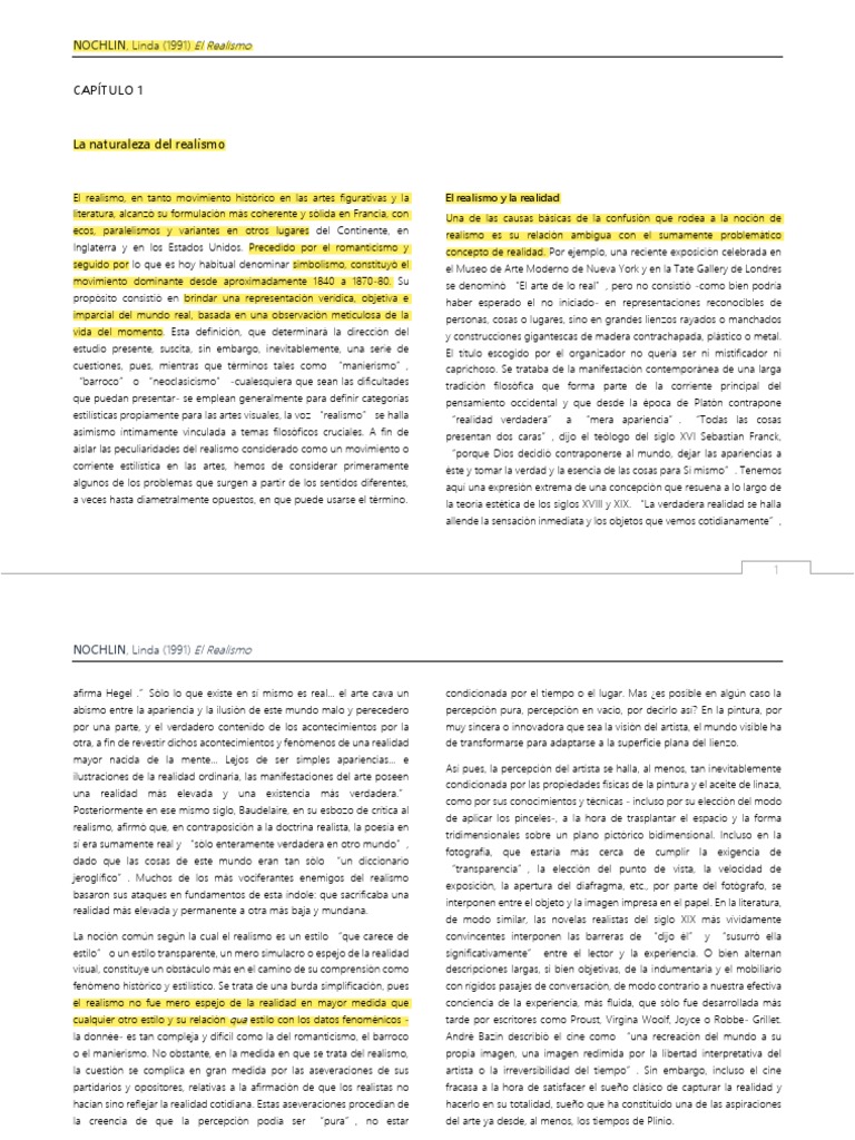 NOCHLIN, Linda (1991) El Realismo. Cap 1 y Cap 3 | PDF | Pinturas ...