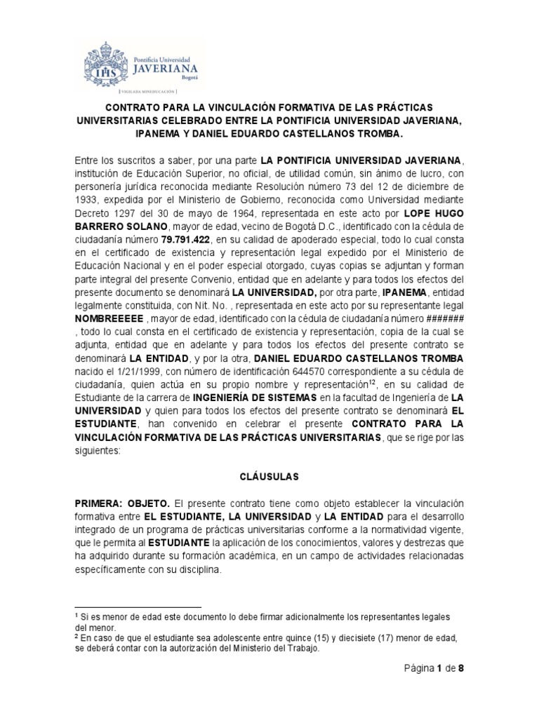 Daniel Eduardo Castellanos Tromba | PDF | Universidad