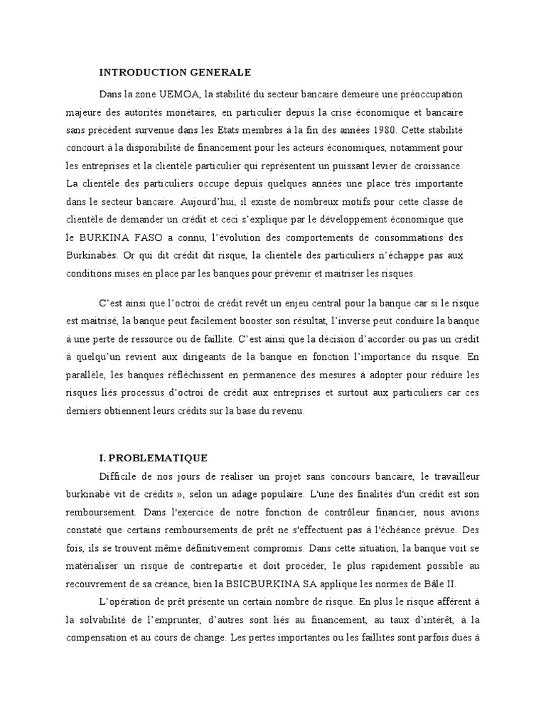 Memoire Master 2 (Récupéréc) | PDF | Crédit | Finance et gestion monétaire