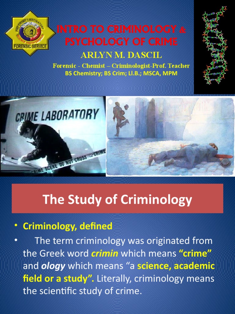 Review Lecintro To Crim Psychology of Crime | PDF | Id | Criminology