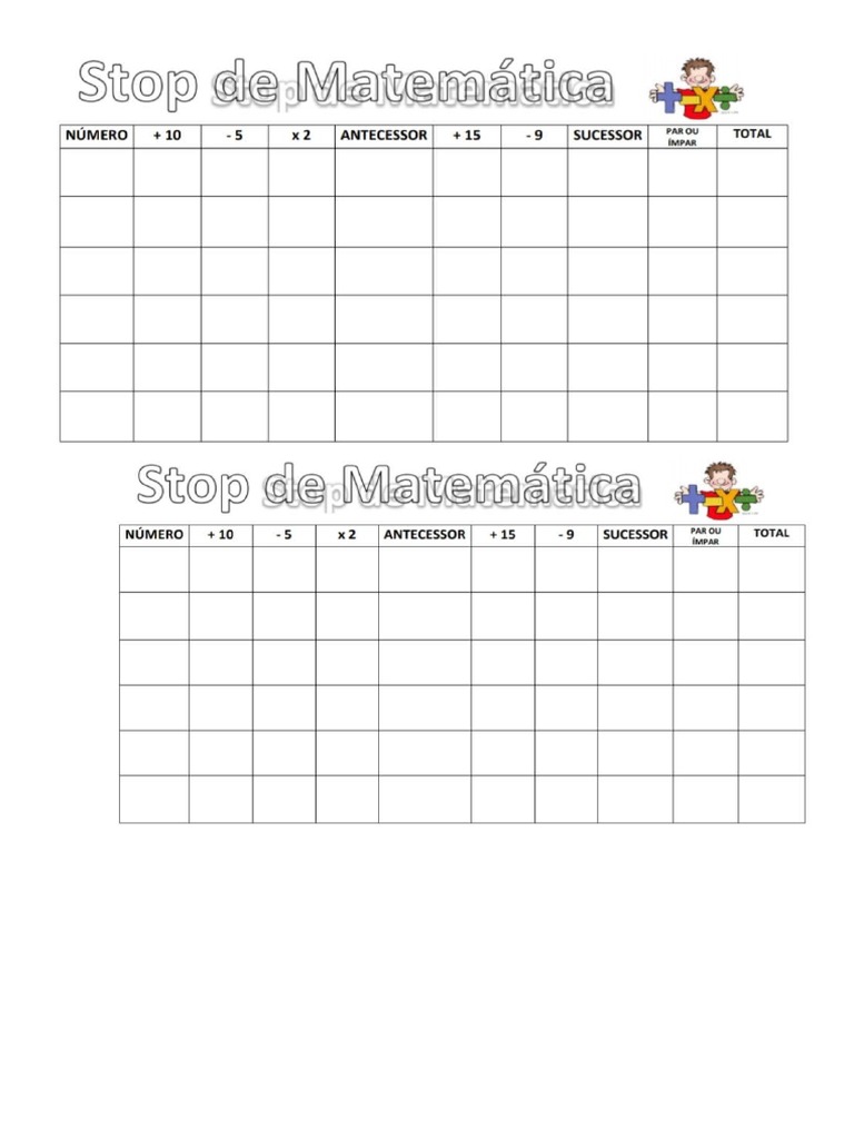 Stop Matemático | PDF