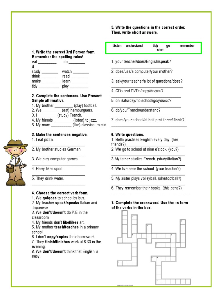 Write the questions in the correct order | PDF | English Language ...