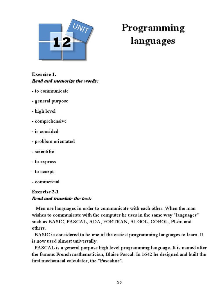 Programming Languages Overview Pdf Computer Programming Computer Program