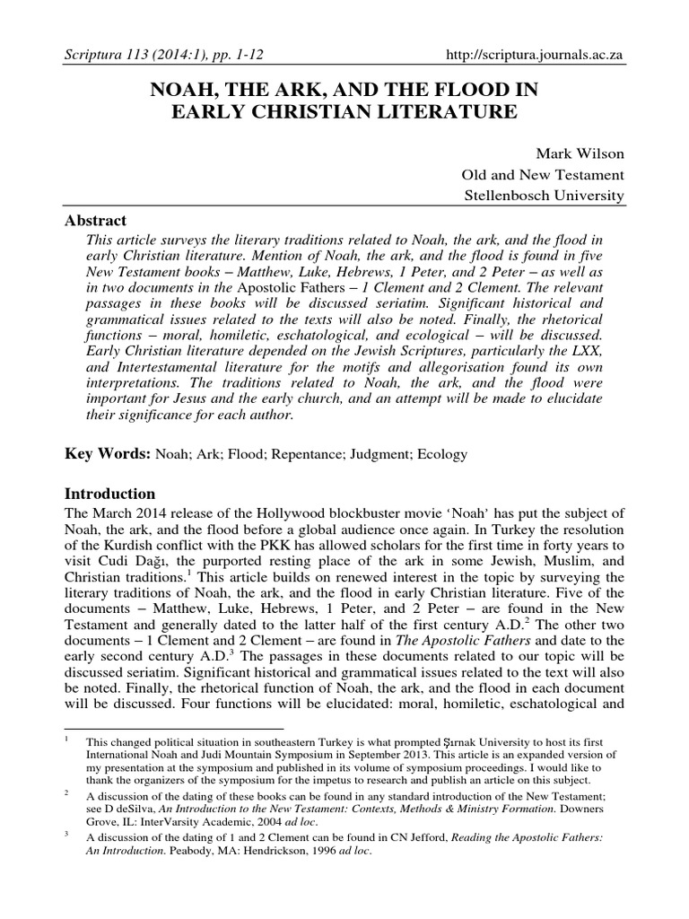 Early Christian Views on Noah | PDF | Noah | Jesus