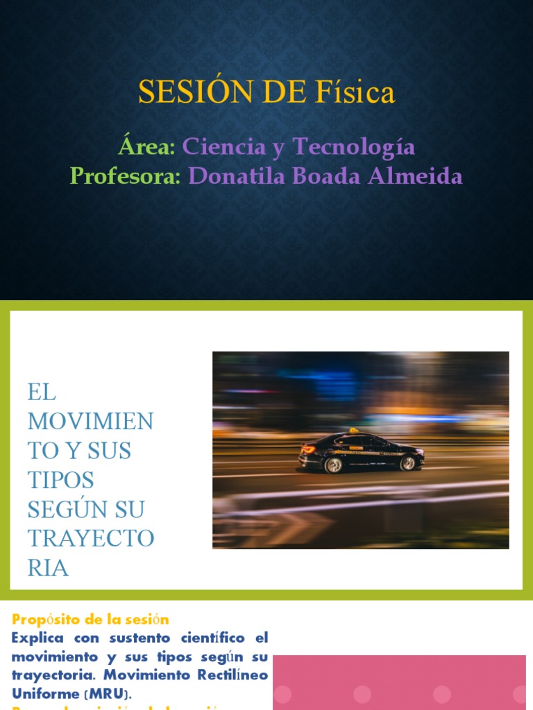 El Movimiento y Sus Tipos Según Su Trayectoria | PDF | Cinemática ...