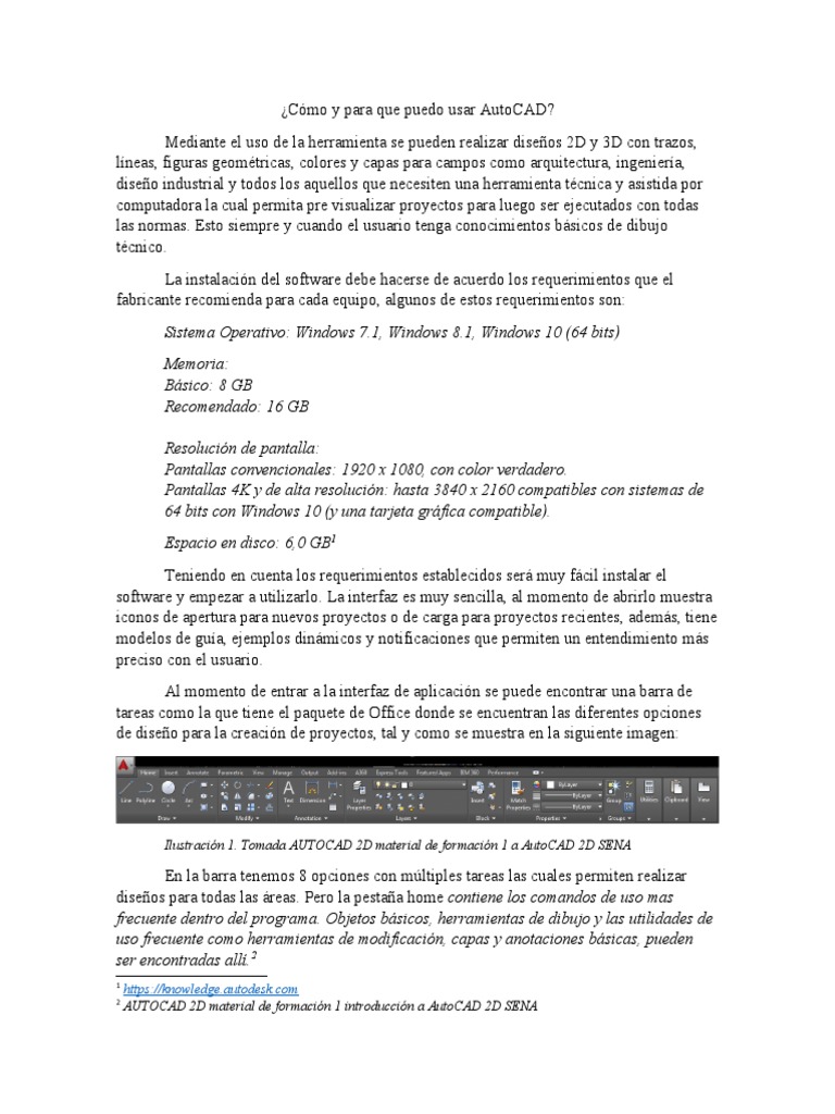 Cómo y para Que Puedo Usar AutoCAD | PDF | Cad automático | Windows 10