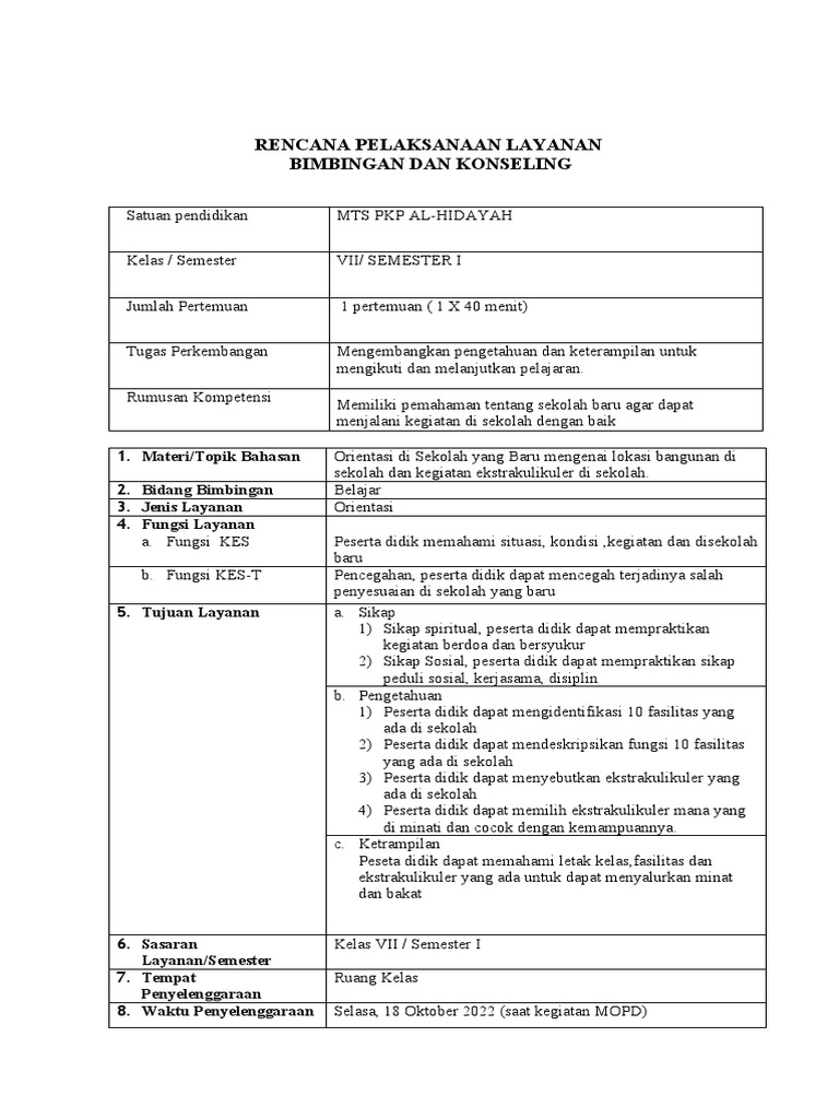 RPL Layanan Orientasi - Shevia Fera Susika | PDF | Karier ...