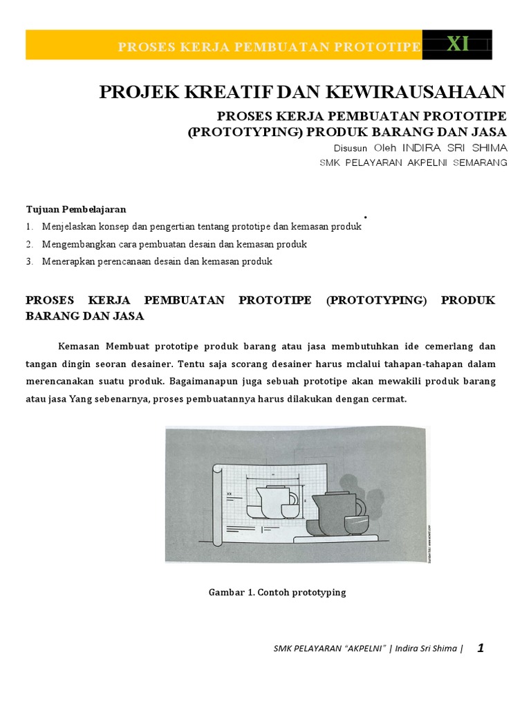 Proses Kerja Pembuatan Prototipe | PDF