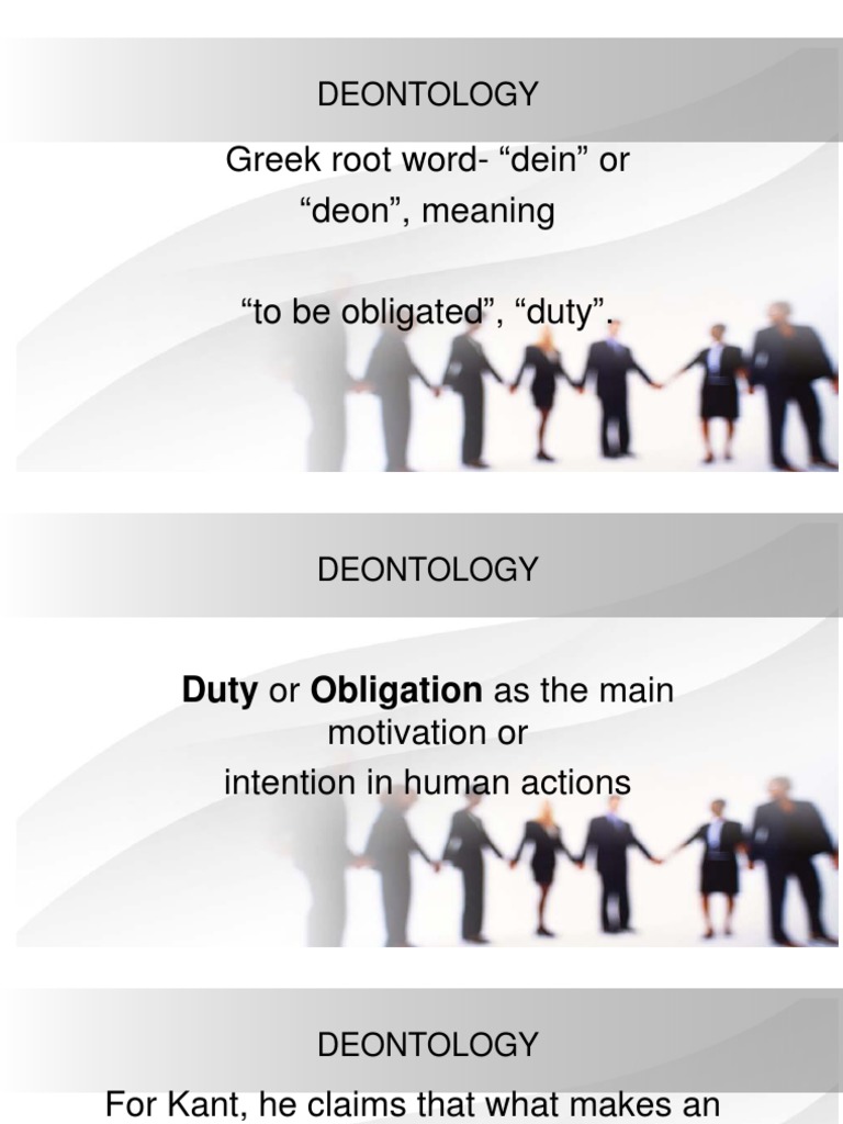 Chap 6 Deontology | PDF | Ethical Principles | Applied Ethics