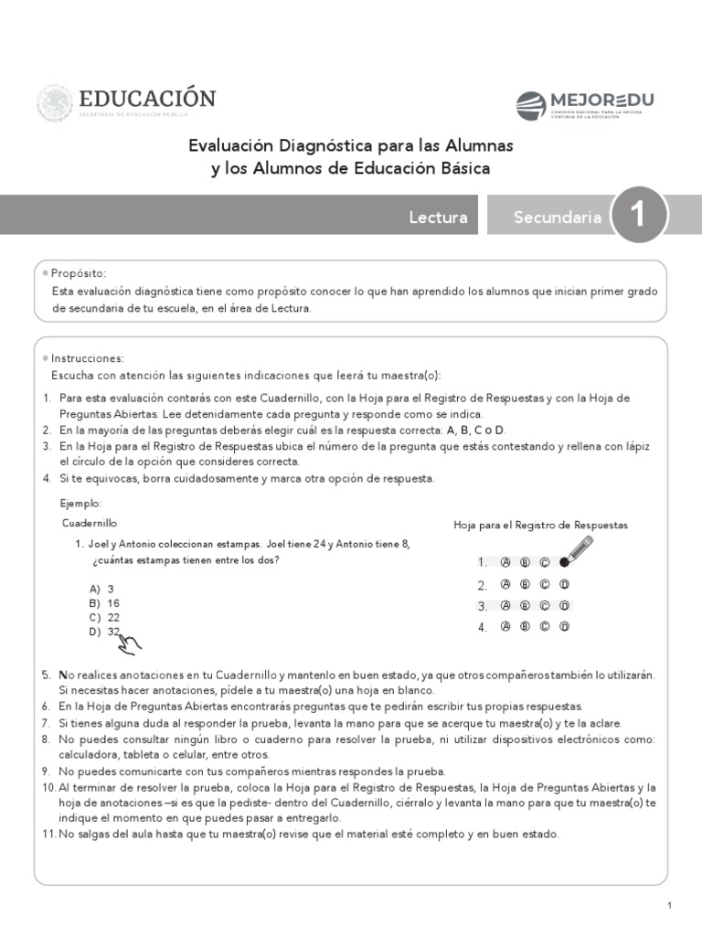 Instrucciones de Evaluación Diagnóstica en Lectura | PDF | Jaguar ...