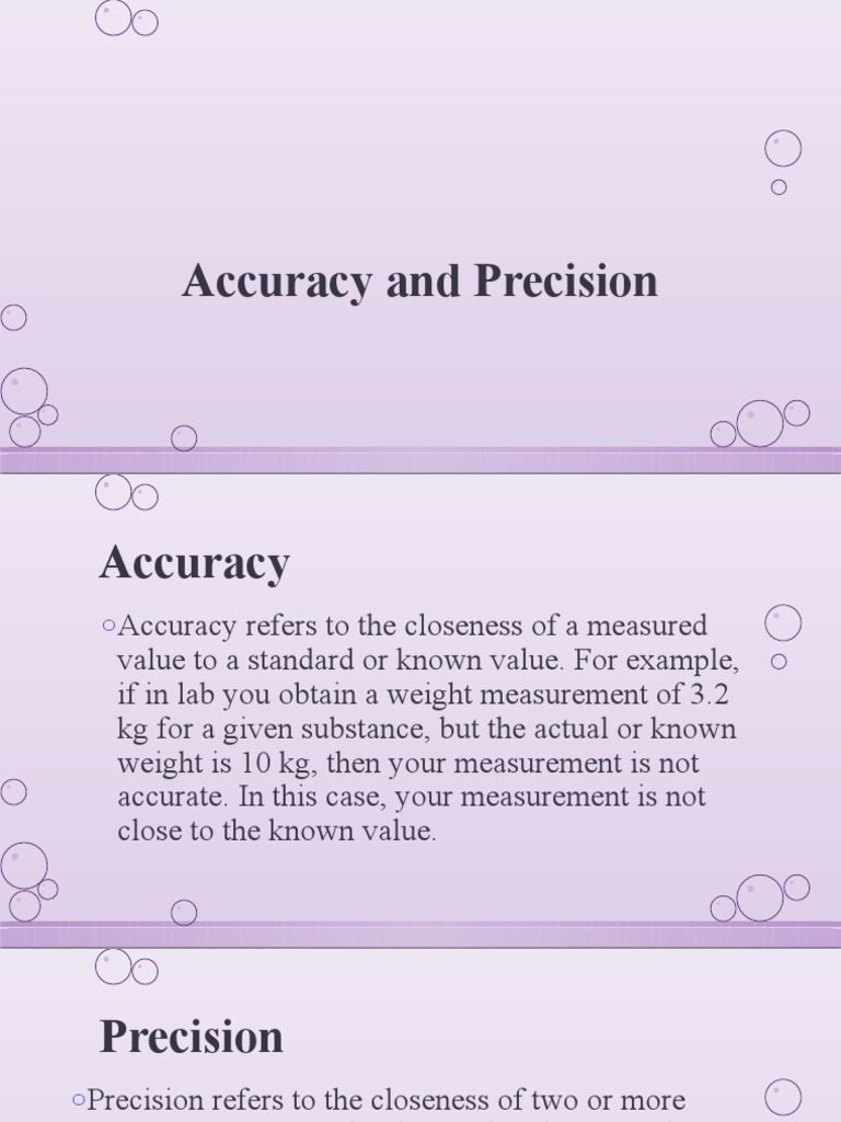 Accuracy vs Precision Explained | PDF | Accuracy And Precision ...