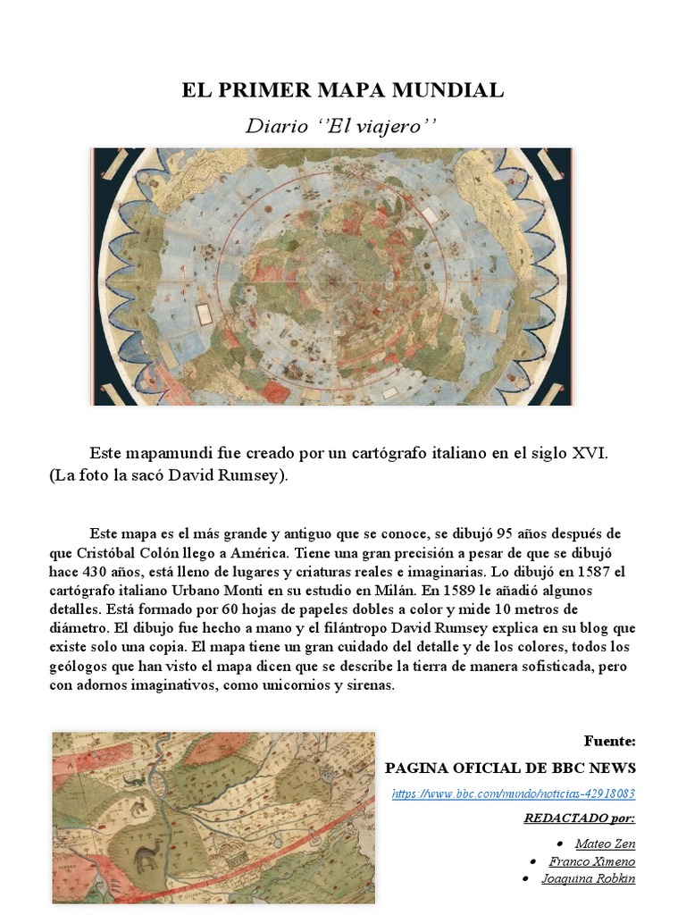 El Primer Mapa Mundial | PDF