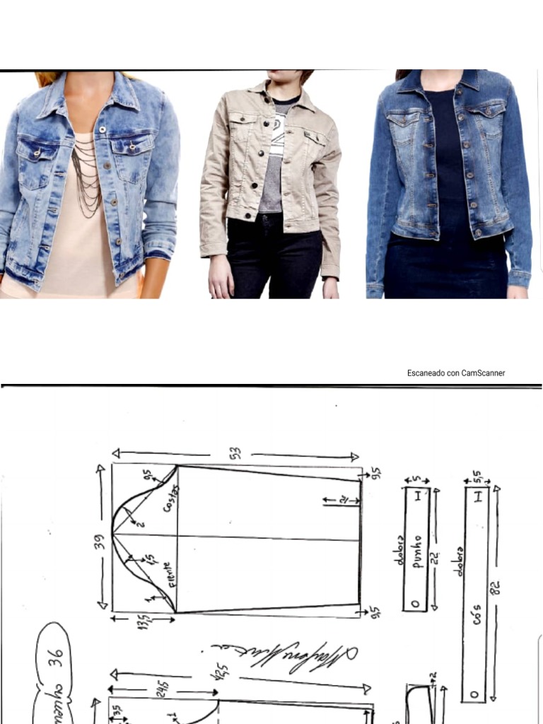 Patrones de Chaqueta de Jean | PDF