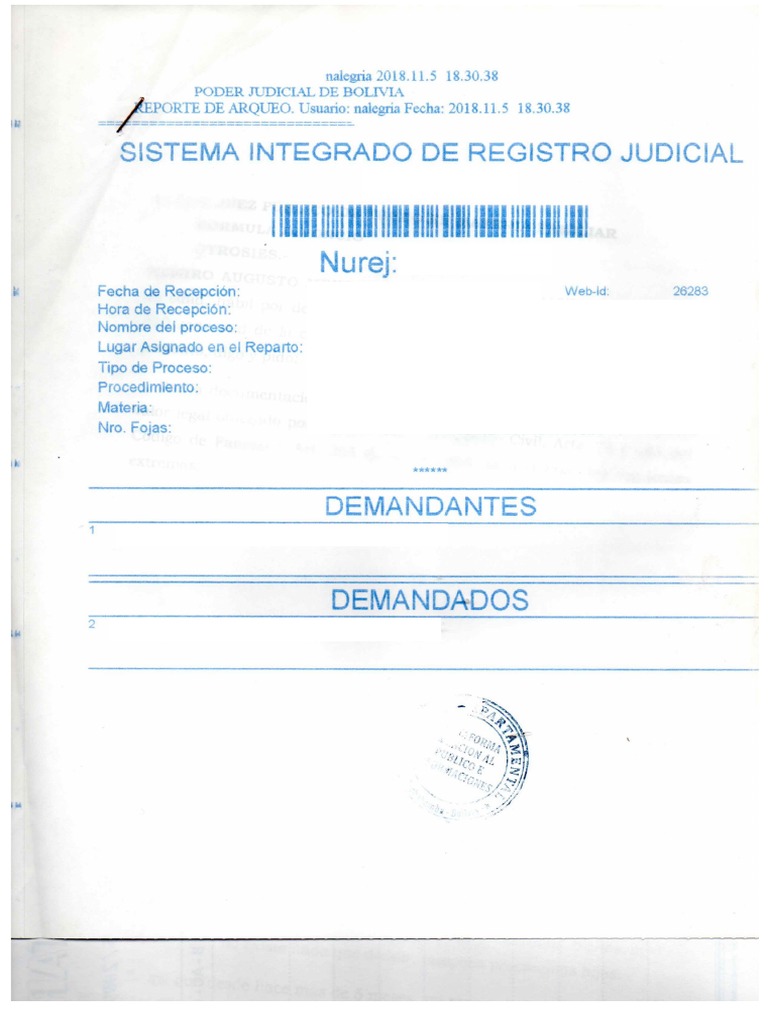 Asignacion de Juzgado Nurej | PDF