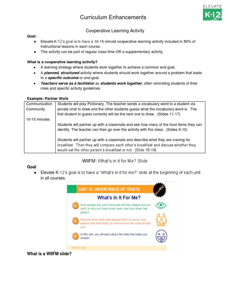 Curriculum Enhancements Update | PDF