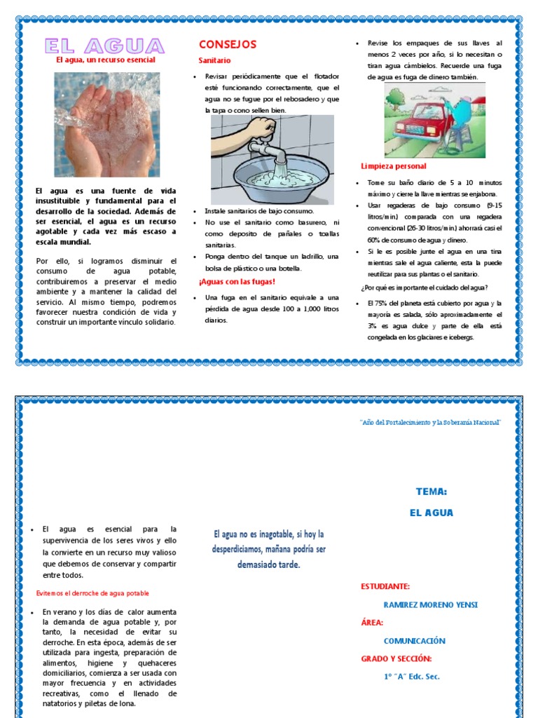 Triptico Del Agua | PDF | Agua Triptico Del Agua | PDF | Agua