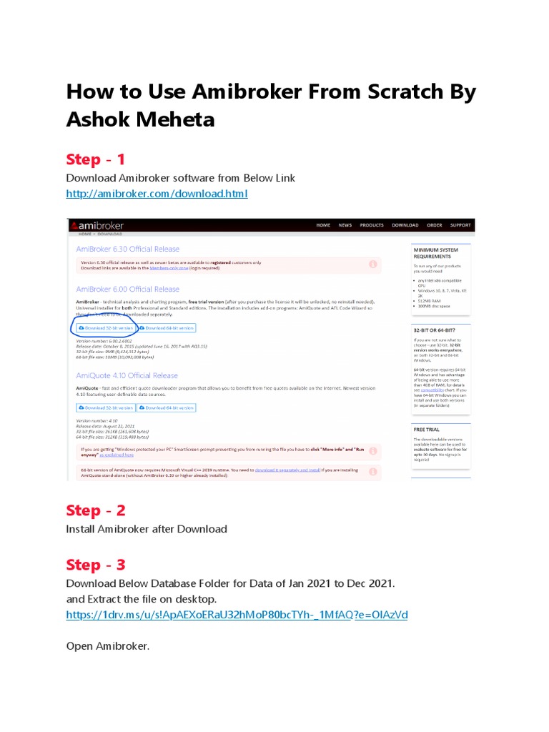 How to Use Amibroker From Scratch | PDF | Technical Analysis | Data