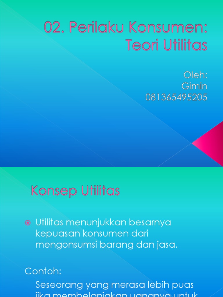 02 Teori Utilitas | PDF