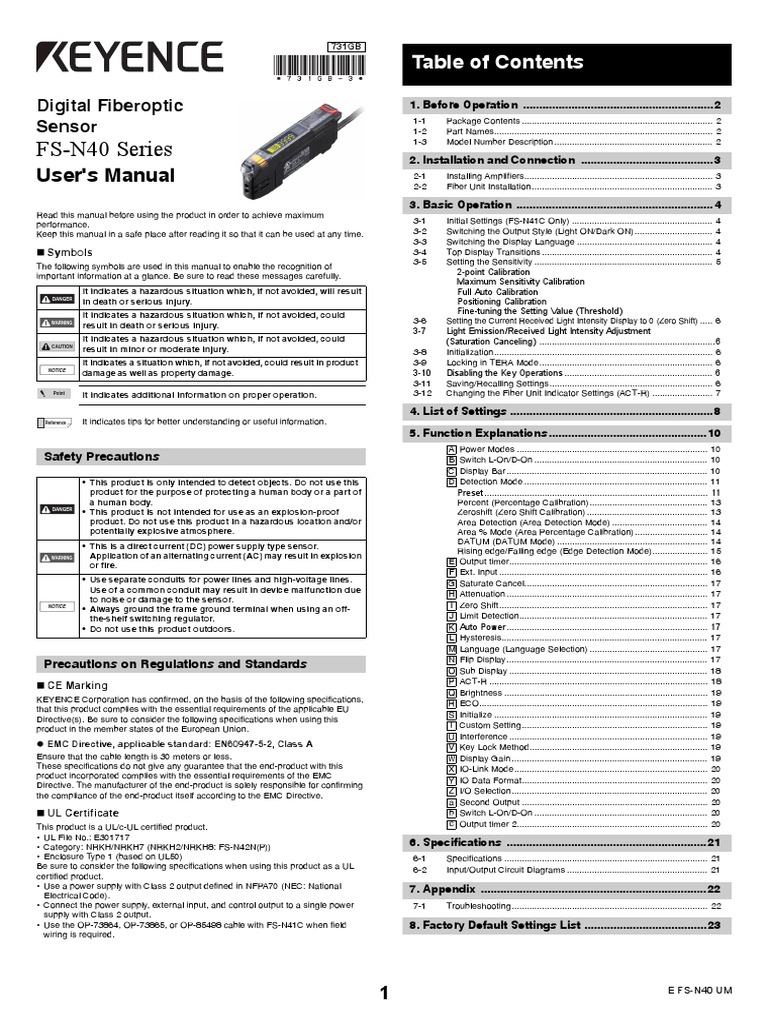 FS-N40 Series: User's Manual | Download Free PDF | Optical Fiber ...