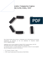 Compuertas Lógicas - AND, OR, NOT, NAND, NOR y XOR | PDF | Puerta ...