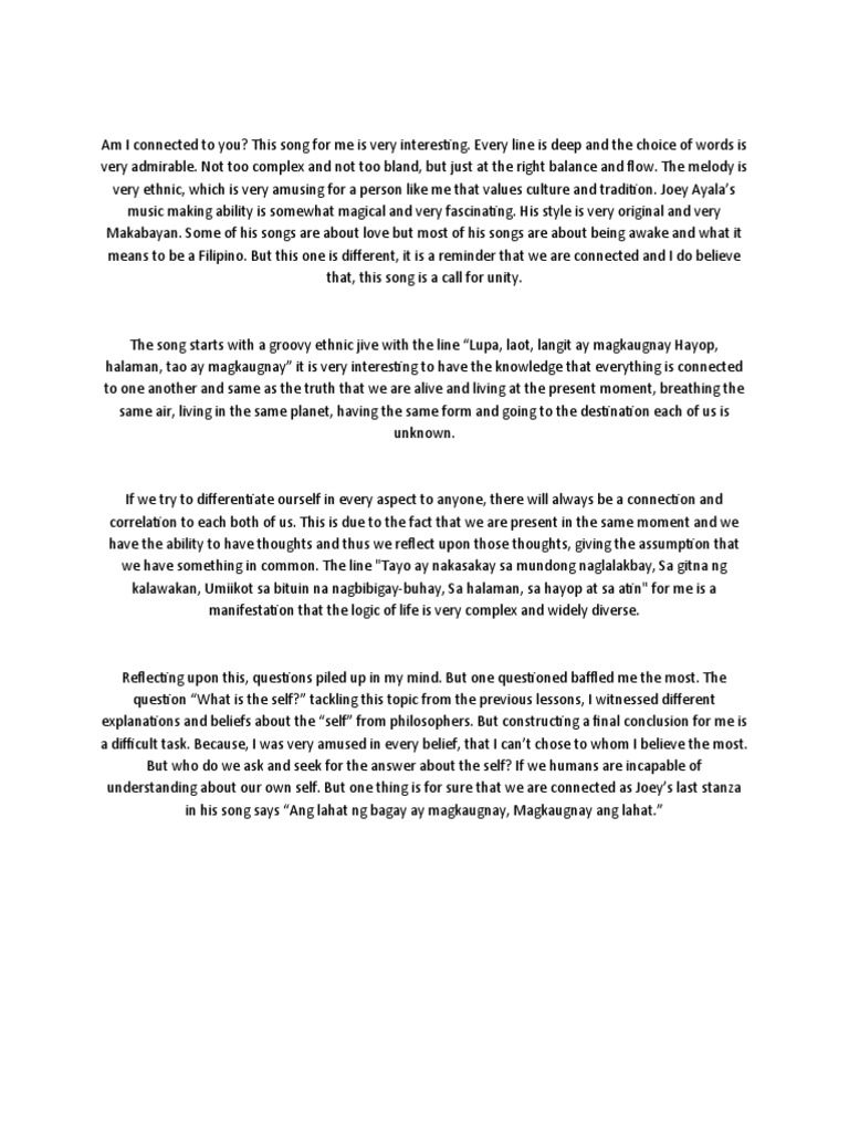 Song Analysis - Magkaugnay - Joey Ayala | PDF