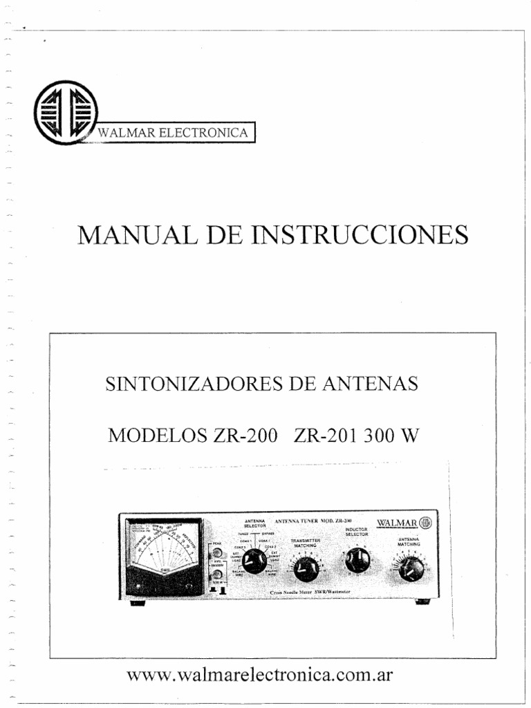 Walmar Electronica ZR-200 ZR - 201 User ES | PDF