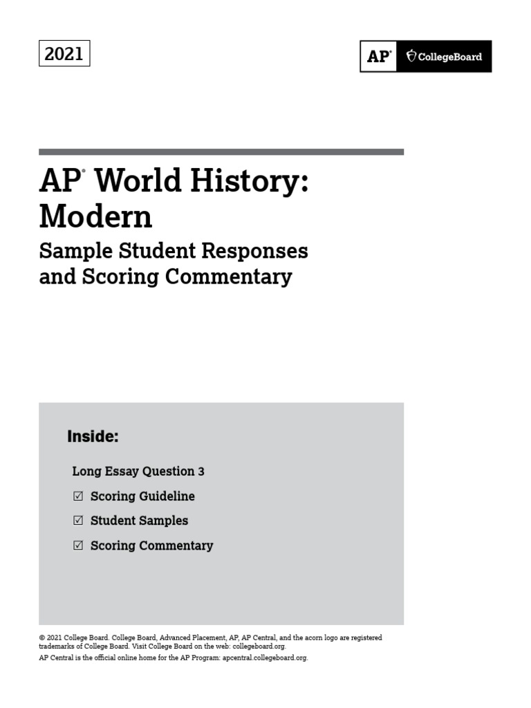 Ap21 Apc World History Leq3 | PDF | Trade | Argument
