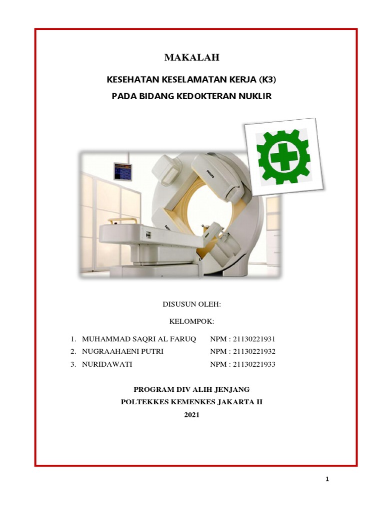 Makalah K3 Kedokteran Nuklir | PDF