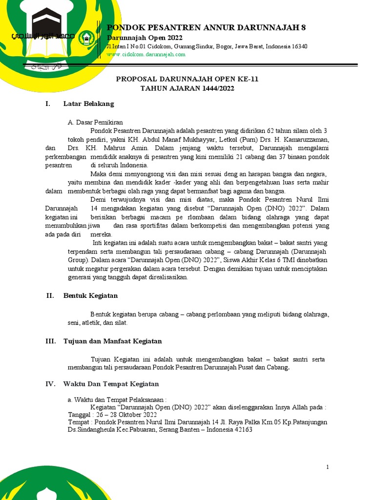 Proposal Dno Putri | PDF