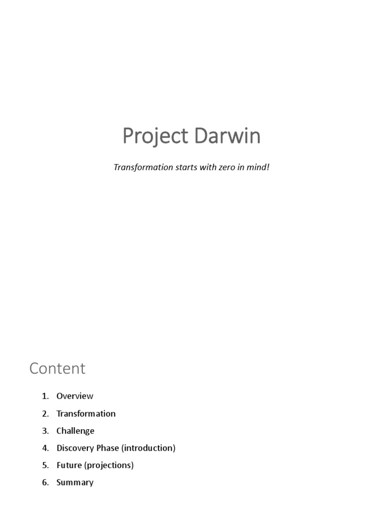 Project Darwin - Discovery Phase - Build Up | PDF | Supply Chain | Inventory