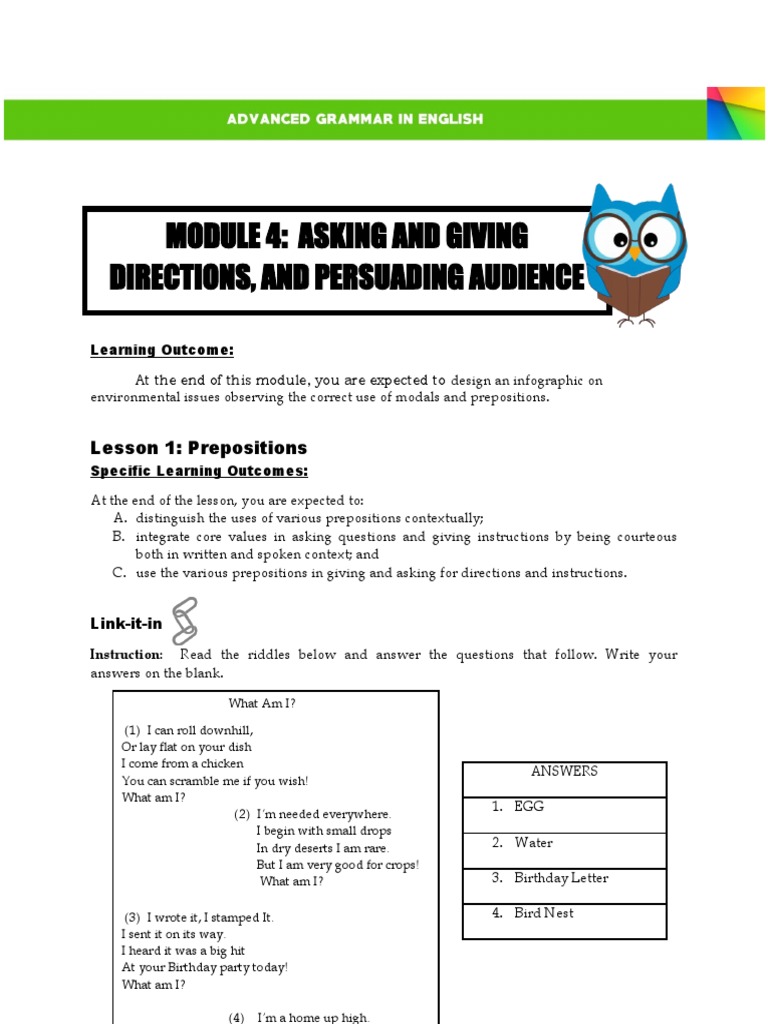 Module 4 Advanced Grammar | PDF