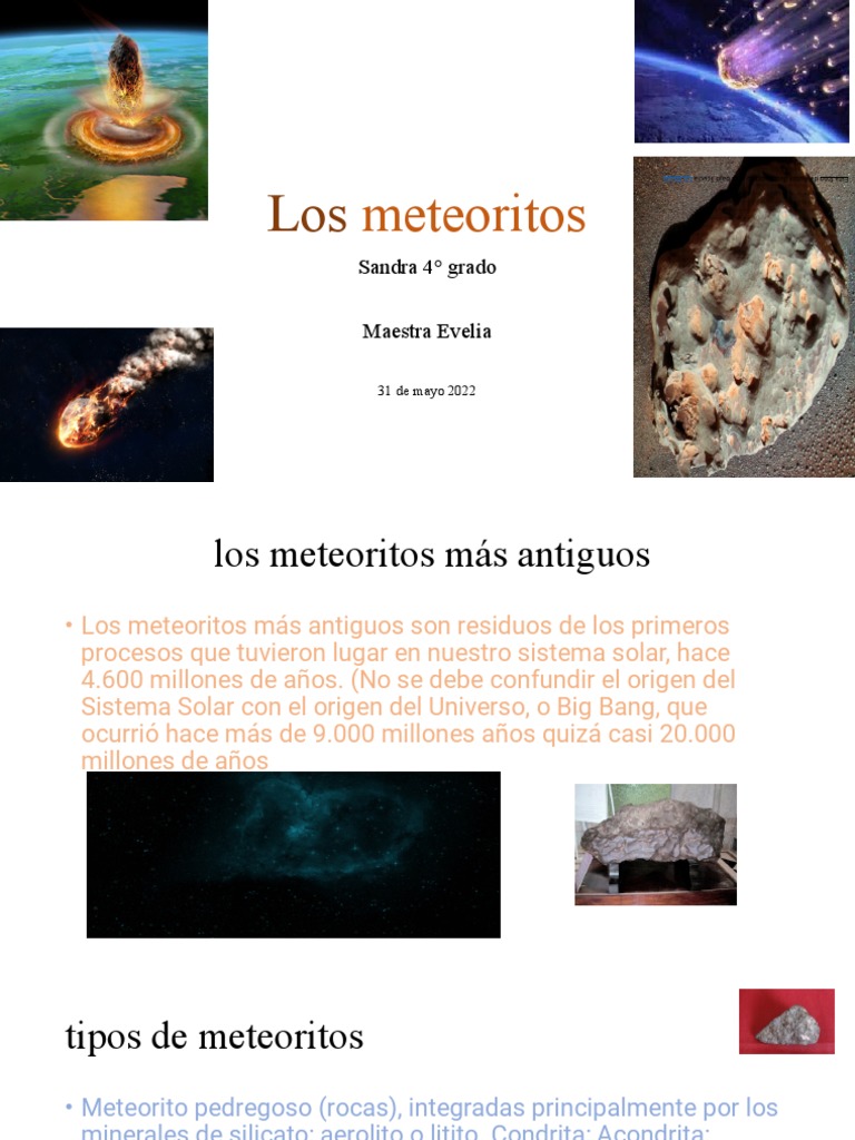 Tipos y características de meteoritos | PDF