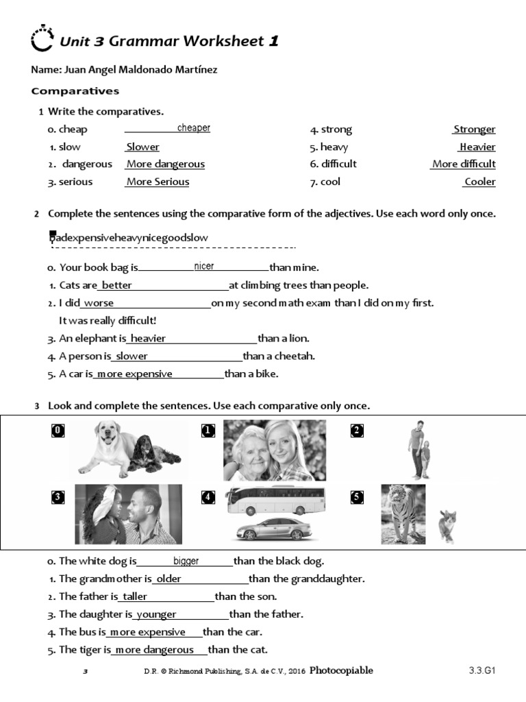 Stopwatch 3 Unit 3 Grammar 1 (3.3.G1) | PDF