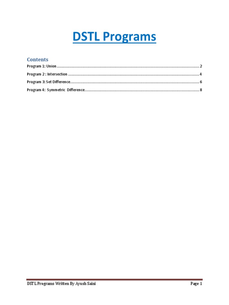 DSTL Programs | PDF | Software Engineering | Computer Libraries