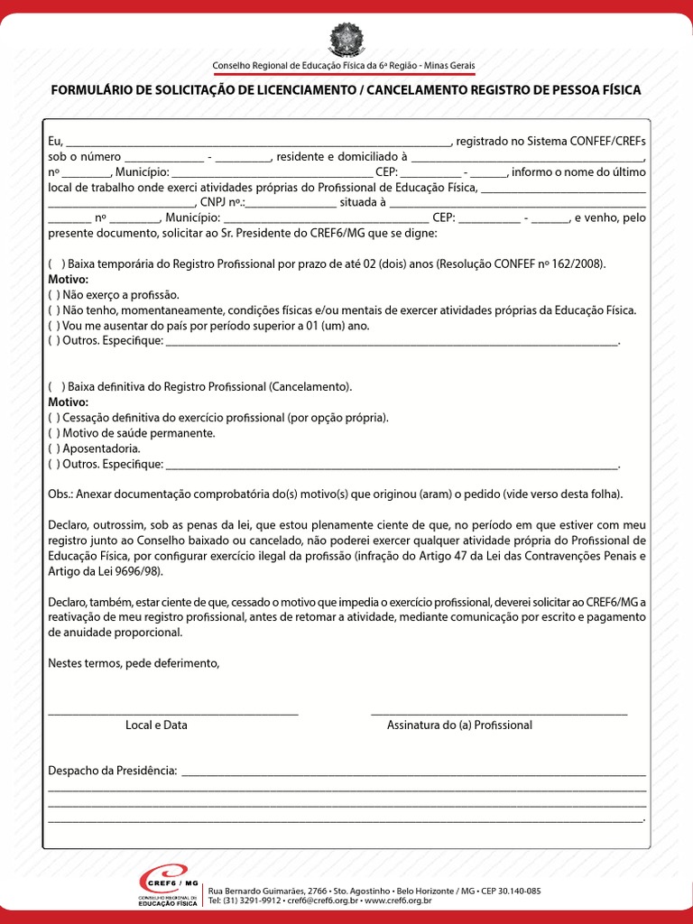 Formulario-De-Solicitacao-De-Licenciamento Coren | PDF | Educação ...