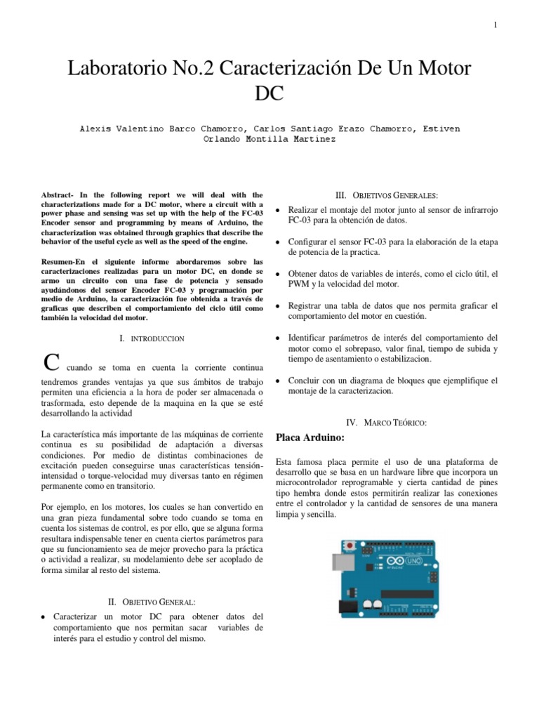 Laboratorio No.2 Caracterizacion Motor DC | PDF | Transistor de unión bipolar | Transistor