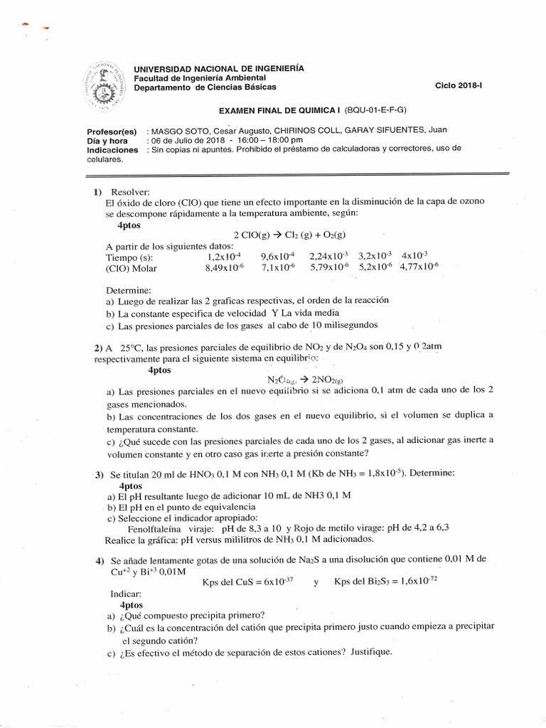 Examen Final 2018-1111111 | PDF