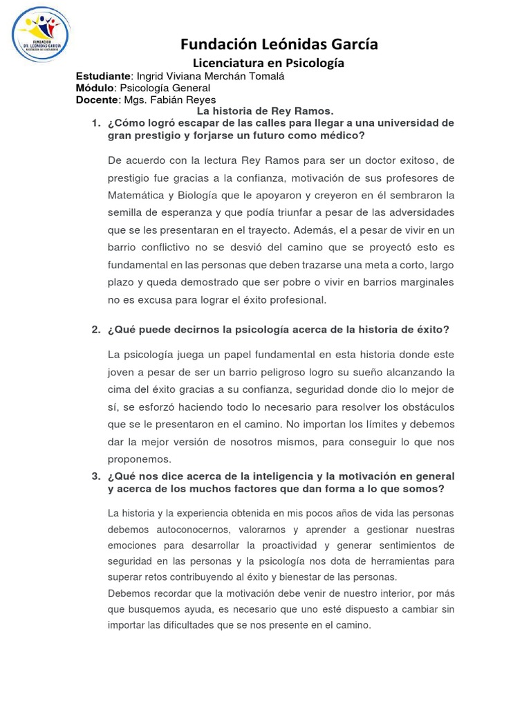 Historia de Ray Gomez | PDF | Crecimiento personal y profesional