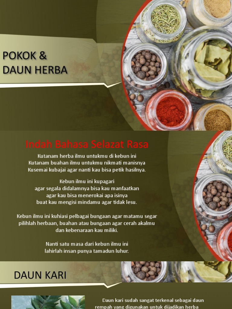 Pameran Bertema - Pokok & Daunan Herba | PDF