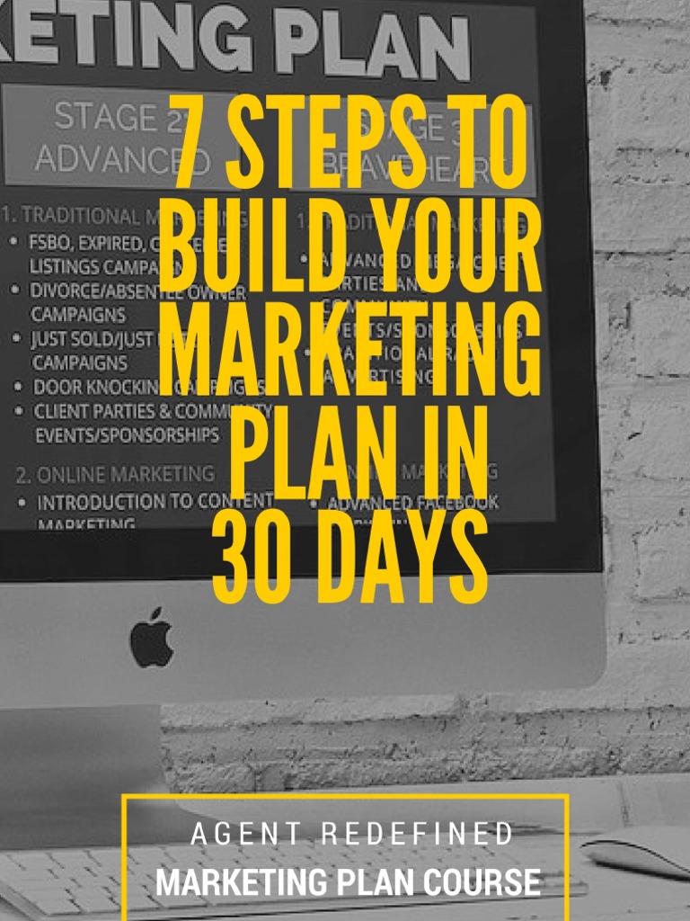 Real Estate Agent Marketing Plan Workbook | PDF | Marketing | Sales