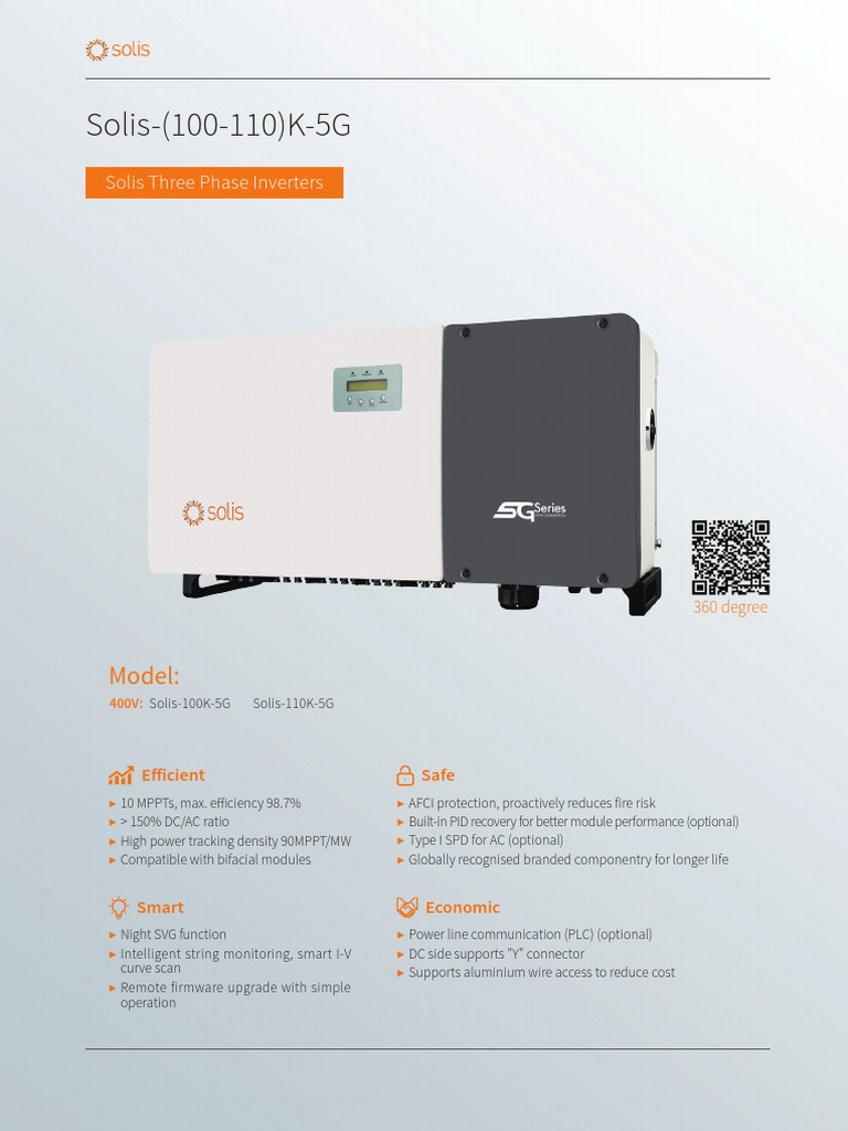 Solis Datasheet Solis (100 110) K 5G | PDF | Alternating Current | Electrical Engineering