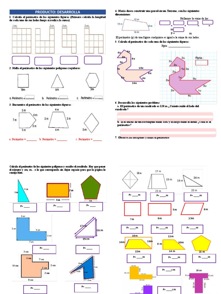 Perimetros y Problemas | PDF | Triángulo | Zona