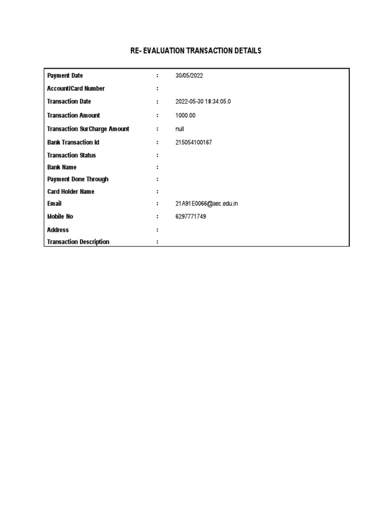 Reval Transaction Details | PDF | Finance & Money Management