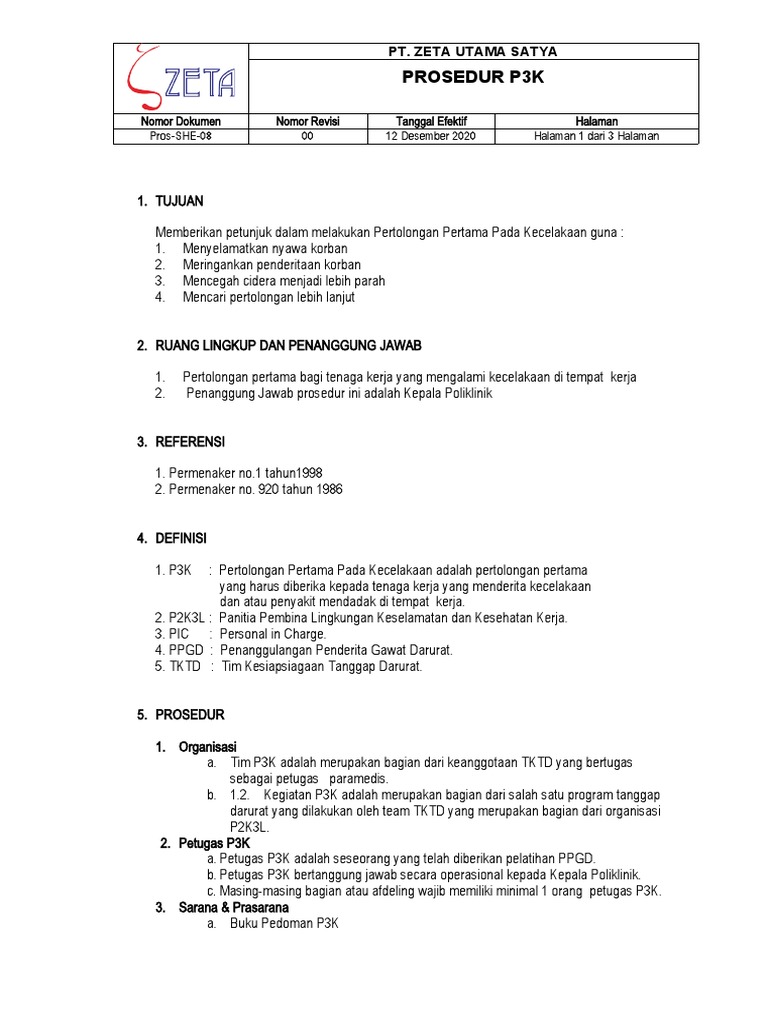 Prosedur P3K | PDF