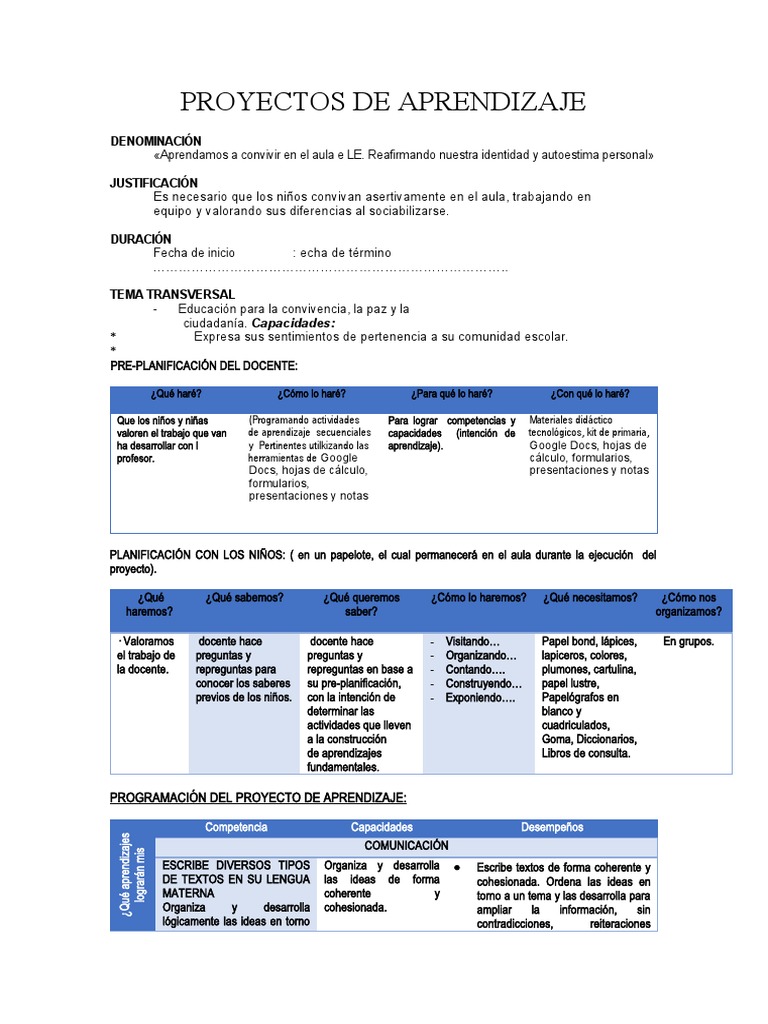 Proyectos de Aprendizaje | Descargar gratis PDF | Universo | Importar