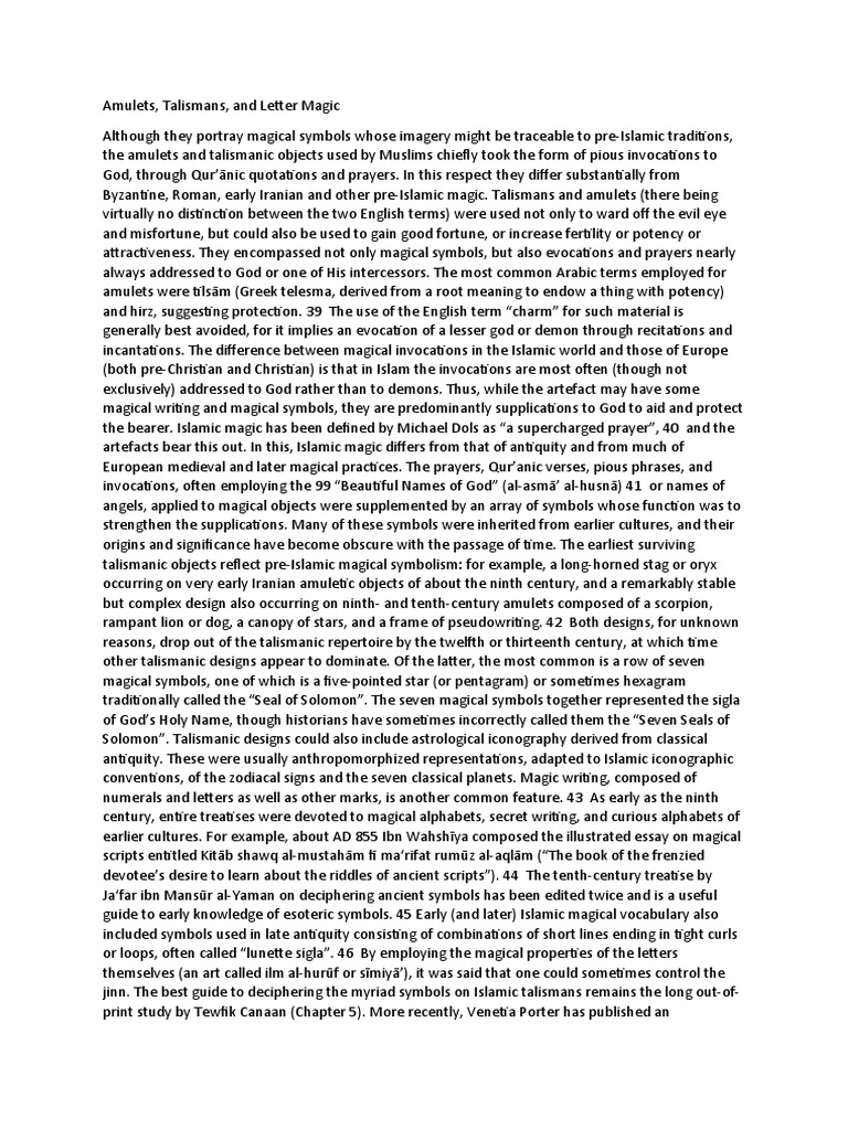 Amulets, Talisman, Letter | Download Free PDF | Amulet | Supernatural