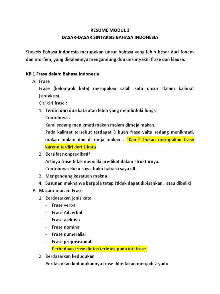 Resume Modul 3 Bi | PDF